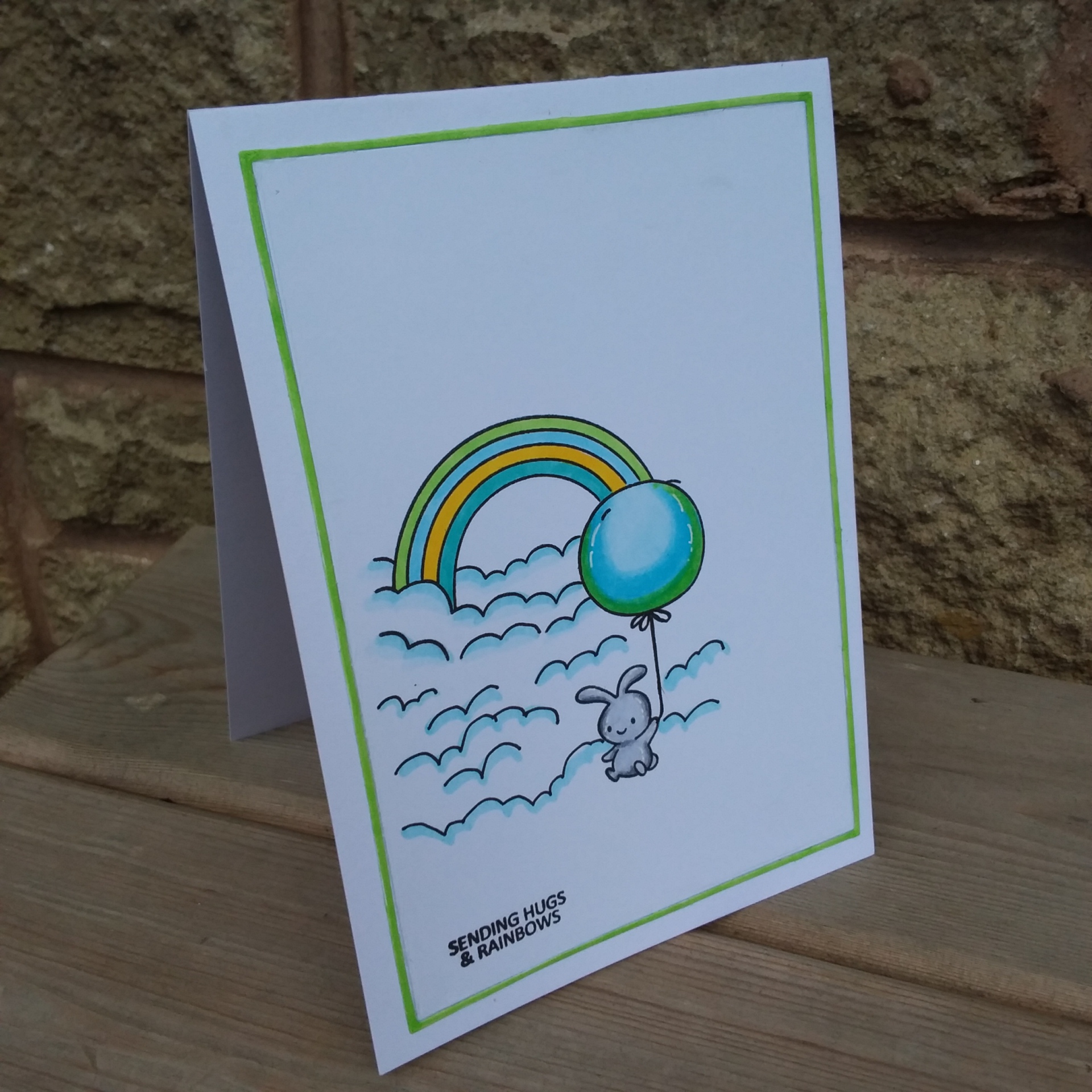 Bunny in the clouds – loopyloocards