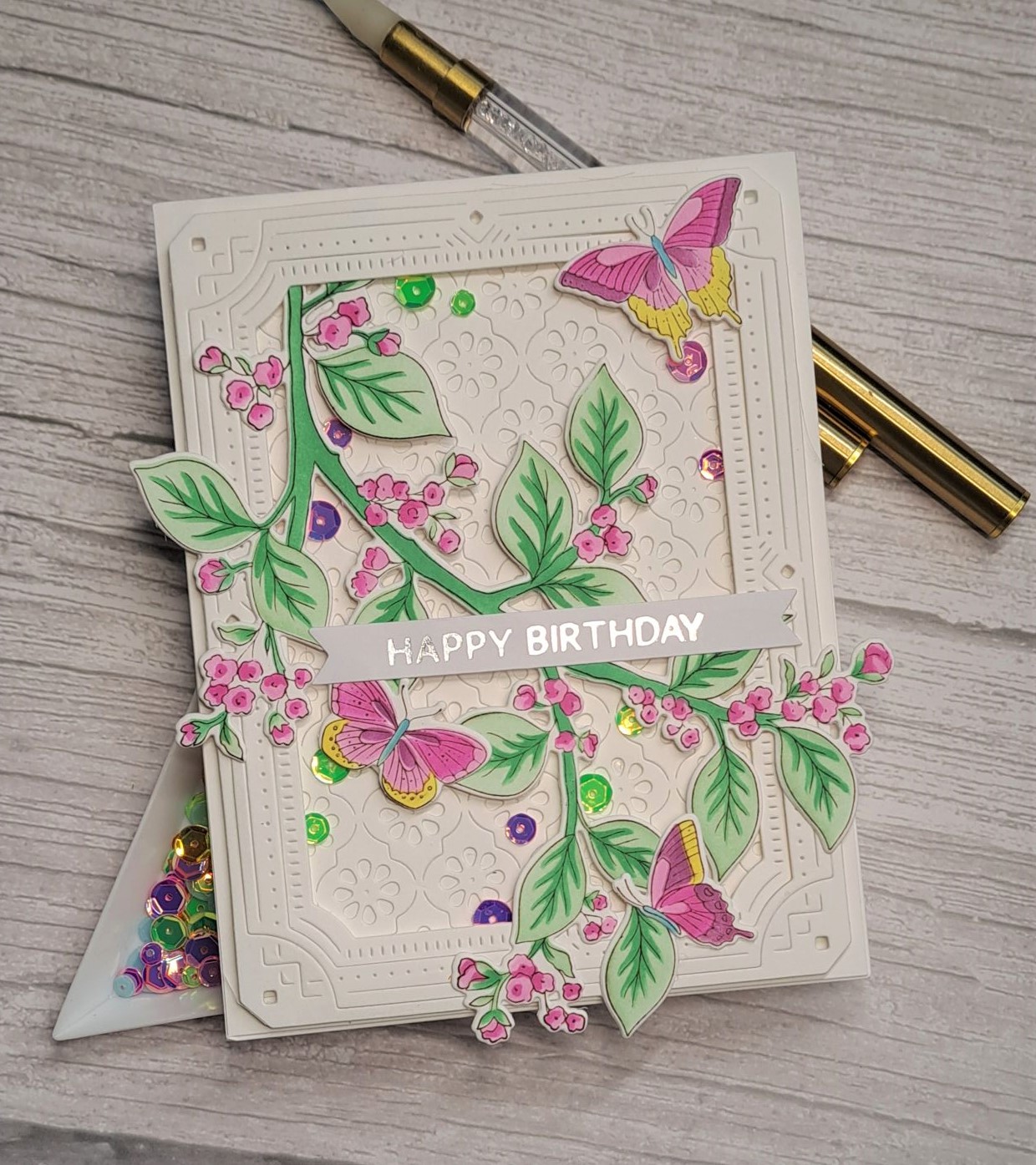 Pink and Green Birthday – loopyloocards
