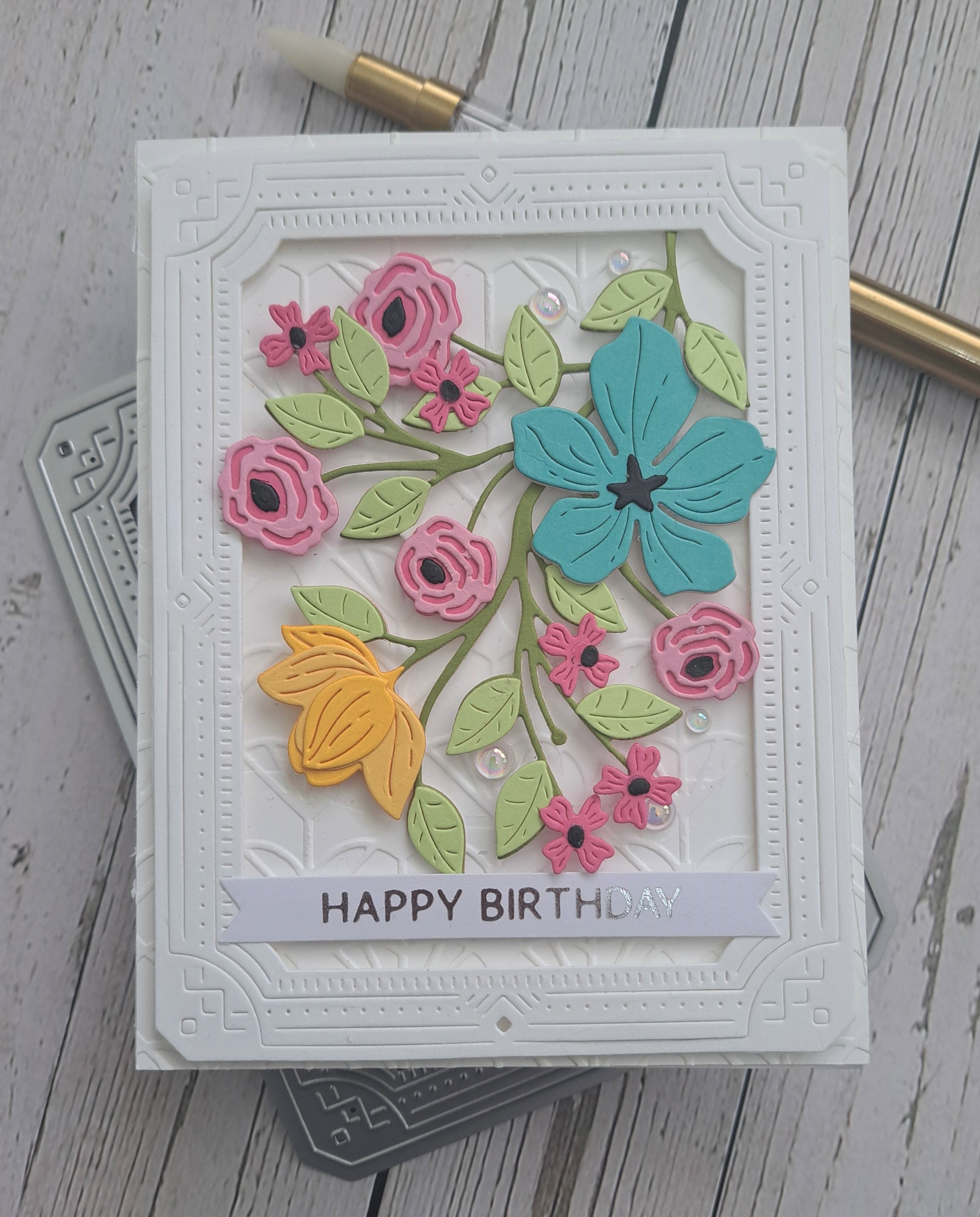 Framed Birthday Florals – loopyloocards