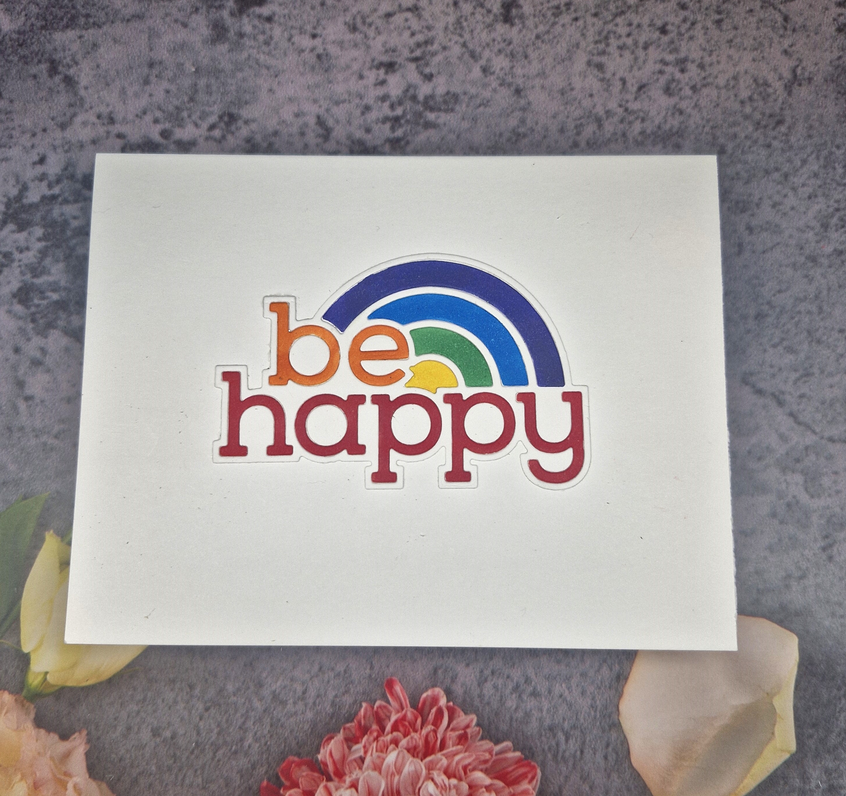 Rainbow Happy – loopyloocards